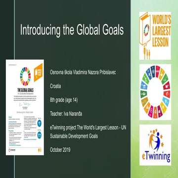 Introducing the Global Goals - activity 5 | PPTX