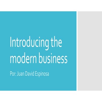Introducing the modern business | PPT