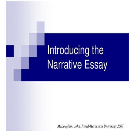Introducing The Narrative Essay | PDF
