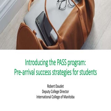 Introducing the PASS program: Pre-arrival success strategies for ...
