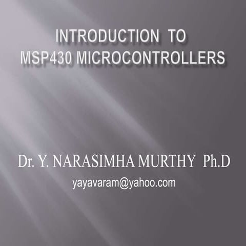 Introducion To Msp430 Microcontrollerpptx 5081