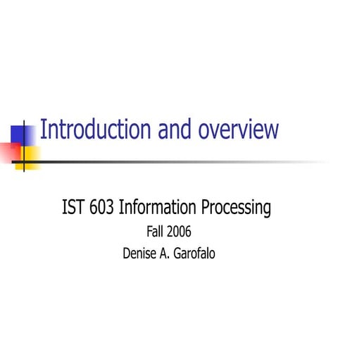 Introduction to Information Processing | PPT