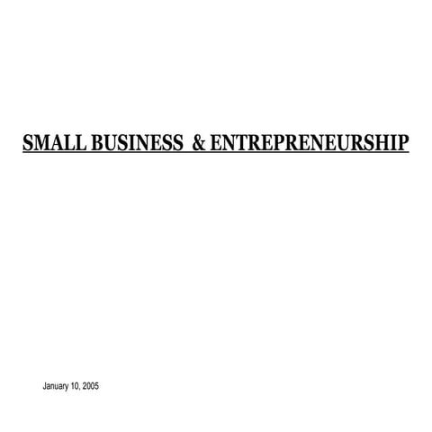 Entrepreneurship And Business Management | PPT