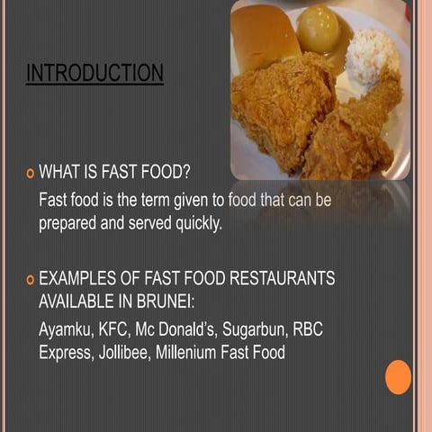 Fast food(power point) | PPTX