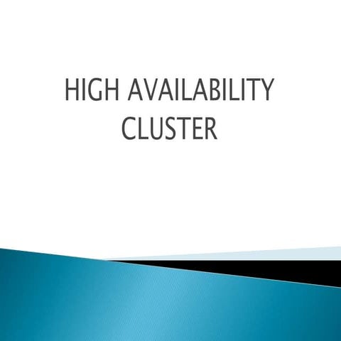 HA clusters | PPTX