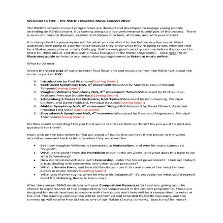 Musical theatre notes | DOCX