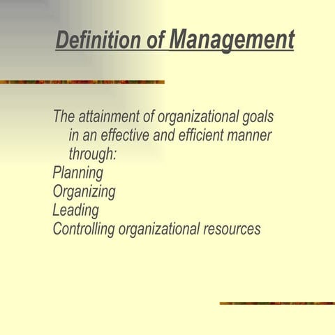 Introduction to Management | PPT