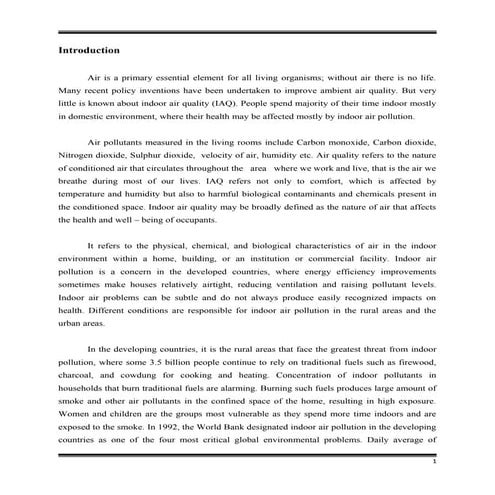 Introduction | DOC | Indoor Environmental Quality | Home & Garden