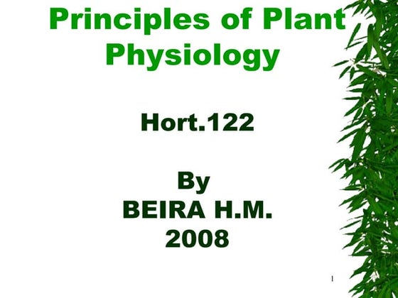 Plant Physiology | PPT