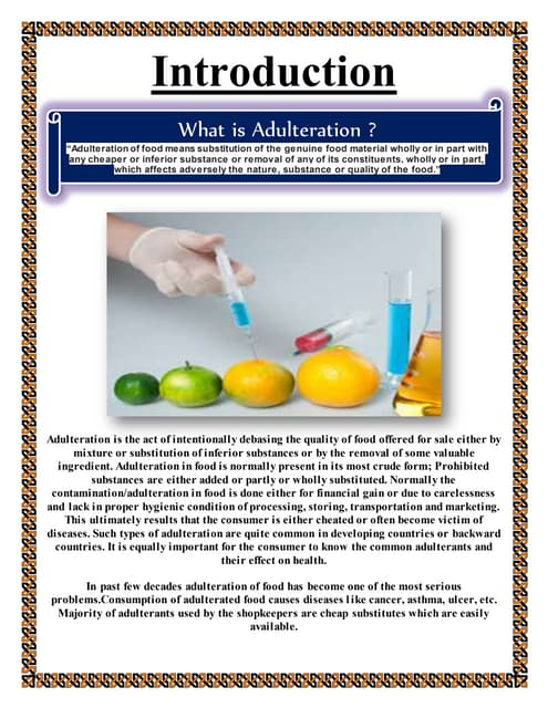 Food adulteration | PPTX
