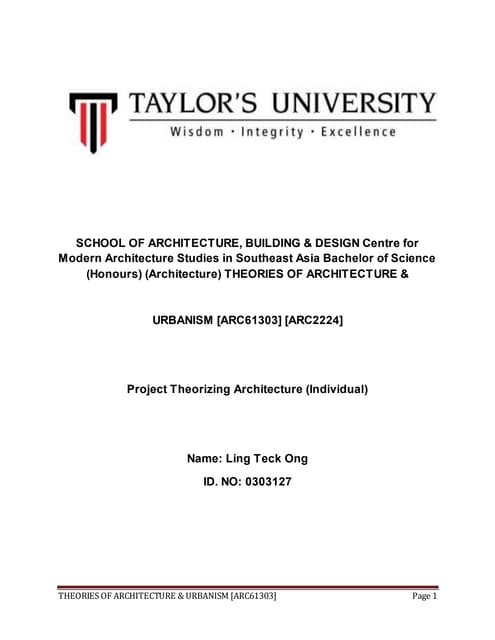 ARCHITECTURE THESIS 1 | PDF
