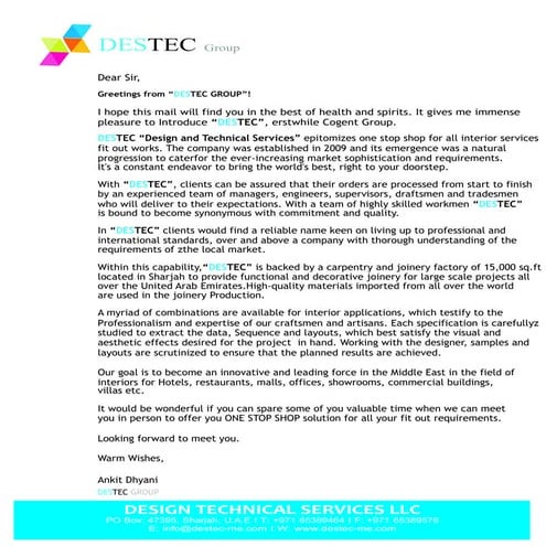 Destec Group Introduction | PDF