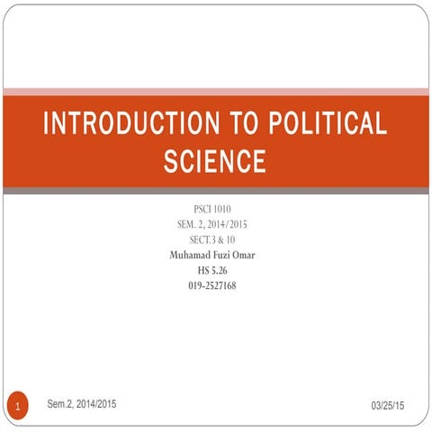 Introduction to Political Science | PPT