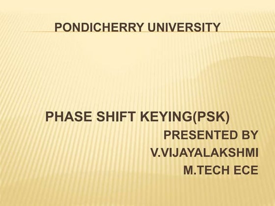 Askfsk And M Psk Using Matlab Pdf