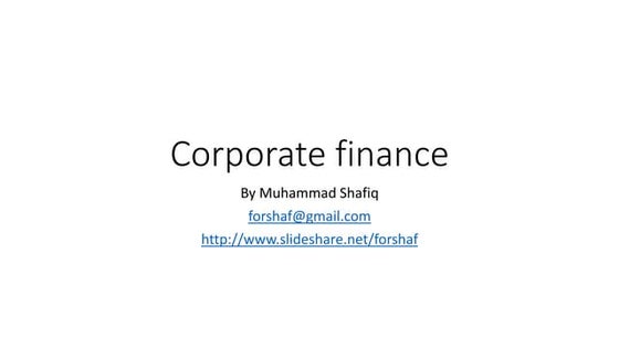 Chapter 1.An Introduction to Finance ppt | PPT