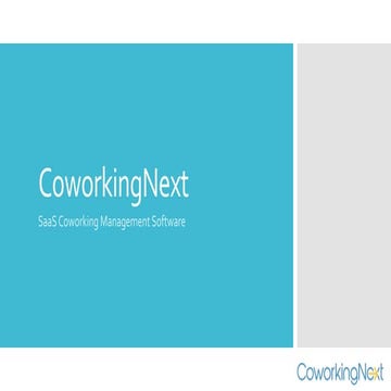Coworking Management Software - CoworkingNext | PPT