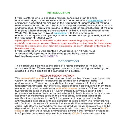 Effects of chloroquine on viral infections | PDF