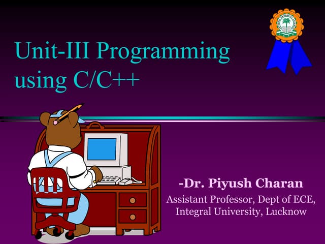 Introduction To Programming Using Cc Ppt