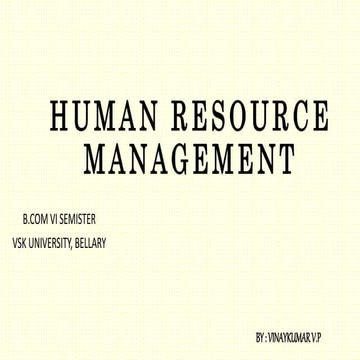 Introduction to human resources management | PPTX
