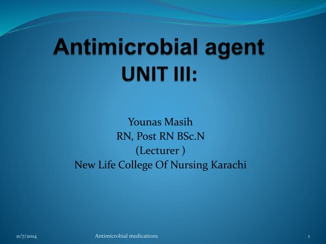 Classification of antimicrobial drugs | PDF