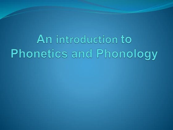 Introduction: Phonetics and Phonology.pt