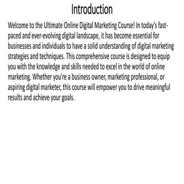 Digital Marketing course | PPTX