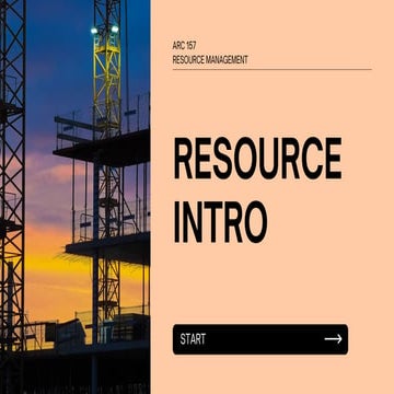 Resource Introduction to Management and Planning | PPT