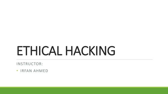 Ethical hacking & cyber security | PPTX | Technology Industry | Industries