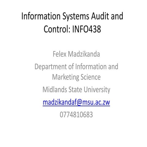 Information systems audit n control introduction.ppt