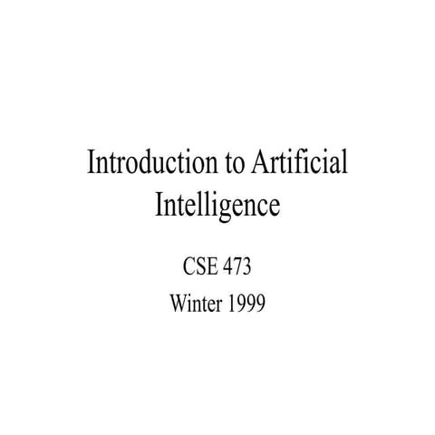 PPT Introduction of Artificial Intelligence | PPT
