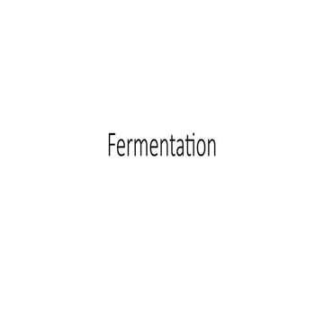 Fermentation | PPTX