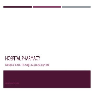 Introduction to Hospital Pharmacy .pptx
