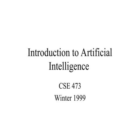 introduction to artificial intelligence ppt | PPT