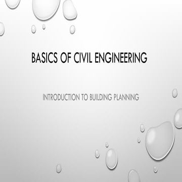 Introduction - Building Planning Structure | PPTX