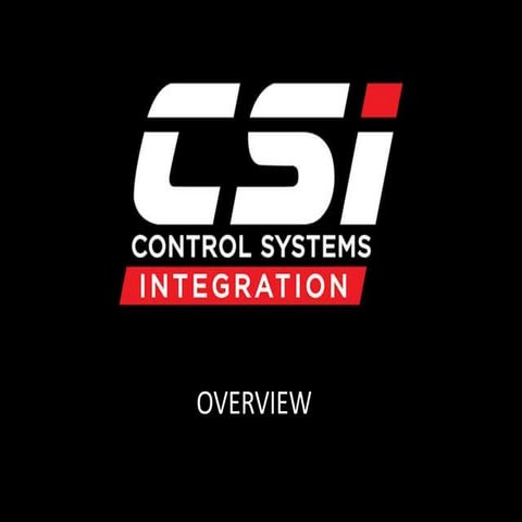 Introduction control systems integration 2017 | PPTX
