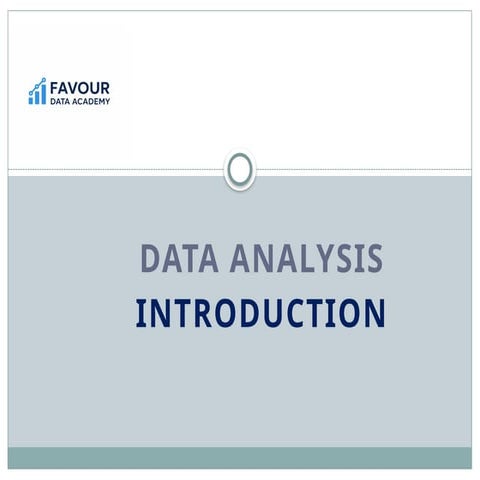 introduction-Data-Analysis fulll complete pppt | PPTX