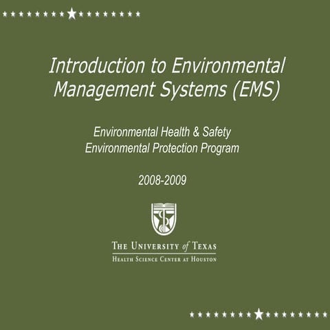 Introduction to Environmental Management Systems (EMS) | PPT