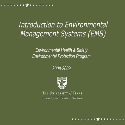 Introduction to Environmental Management Systems (EMS) | PPT
