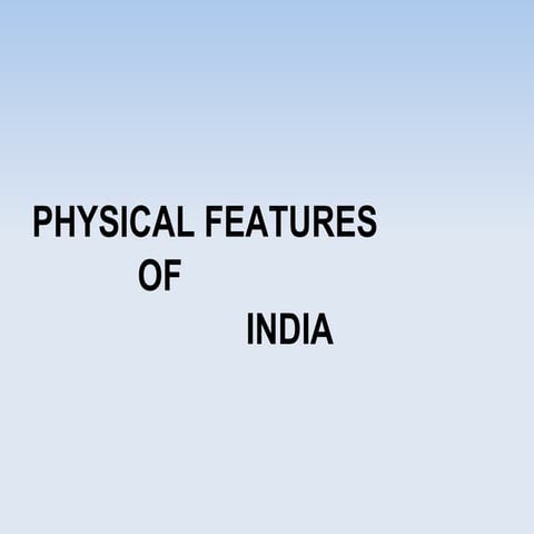 Introduction physical features-g | PPT
