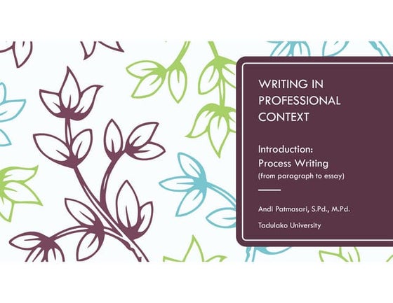 The Writing Process | PPTX