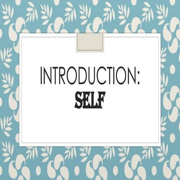 Introduction-Self.pptx for 1st year college | PPTX