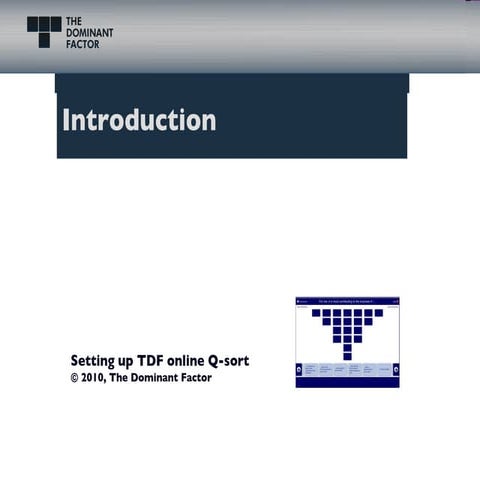 Introduction setting up tdf online q-sort | PPT