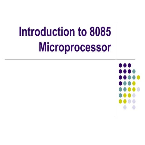 introduction to microprocessor presentation | PPT