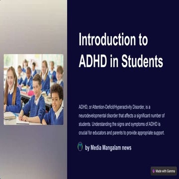 Introduction to Ad- HD , attention deficiency issues | PPT