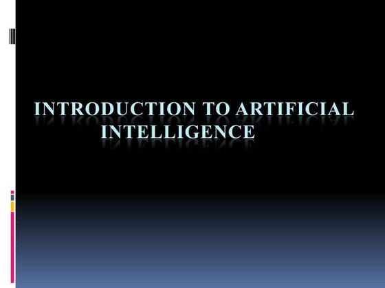 Domains of Artificial Intelligence | PPTX