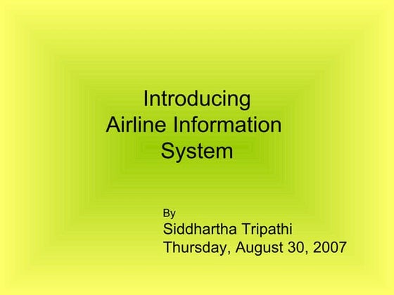 Possible Application for smart Airports | PDF