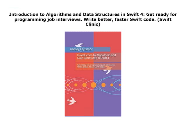 Introduction To Algorithms And Data Structures In Swift 4 Get Ready 2423