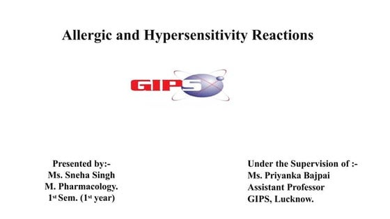 Allergies | PPTX | Allergies | Diseases and Conditions