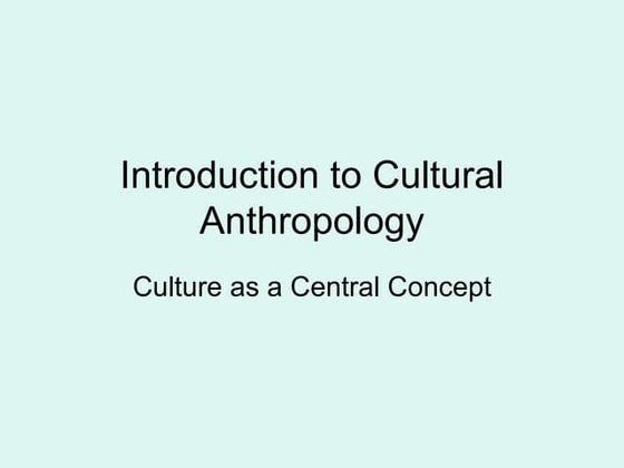 Research methods in anthropology | PPT