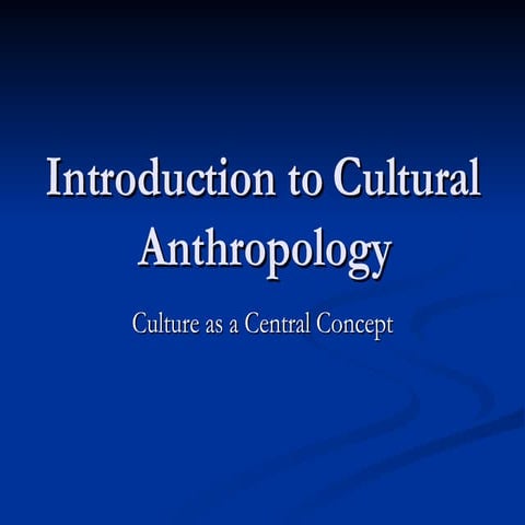 Introduction To Anthropology, Online Version | PPT